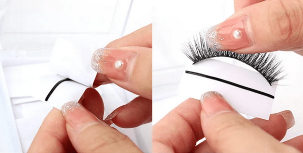 Adhesive Eyelash Strips - Glue-Free Lash Solution